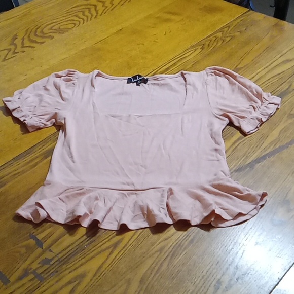 Lulus | Tops | Lulus Top Womens Beige Peach Medium Casual Work Summer ...